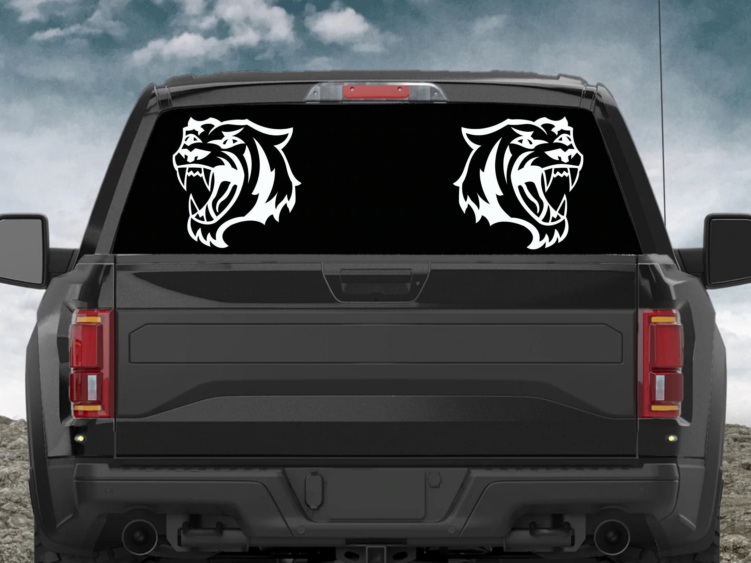 Tiger Stare to the Left Car Decal, Tiger Bumper Sticker, Tiger Sticker ...