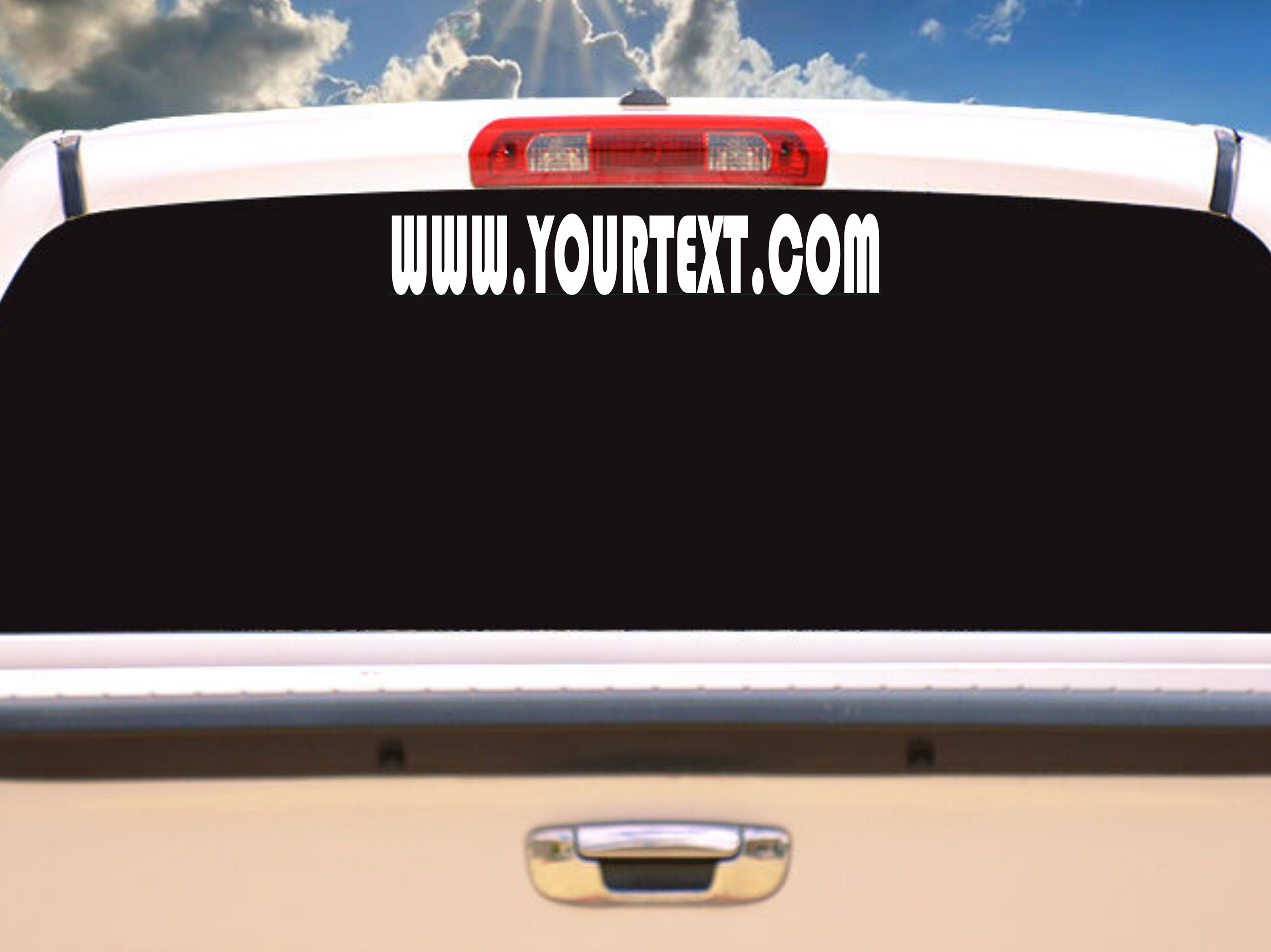 Custom Made to Order Windshield Sign Decal Available in Four Font ...