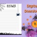 Happy Halloween Spider Stationery: Lined/unlined Printable Paper ...