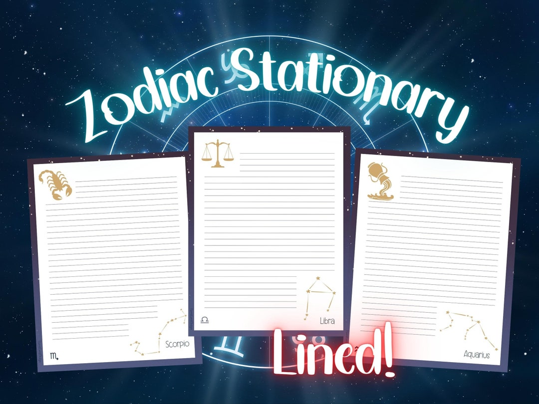 Zodiac Stationery Set: Astrology Journal Pages (PDF Download) - Etsy