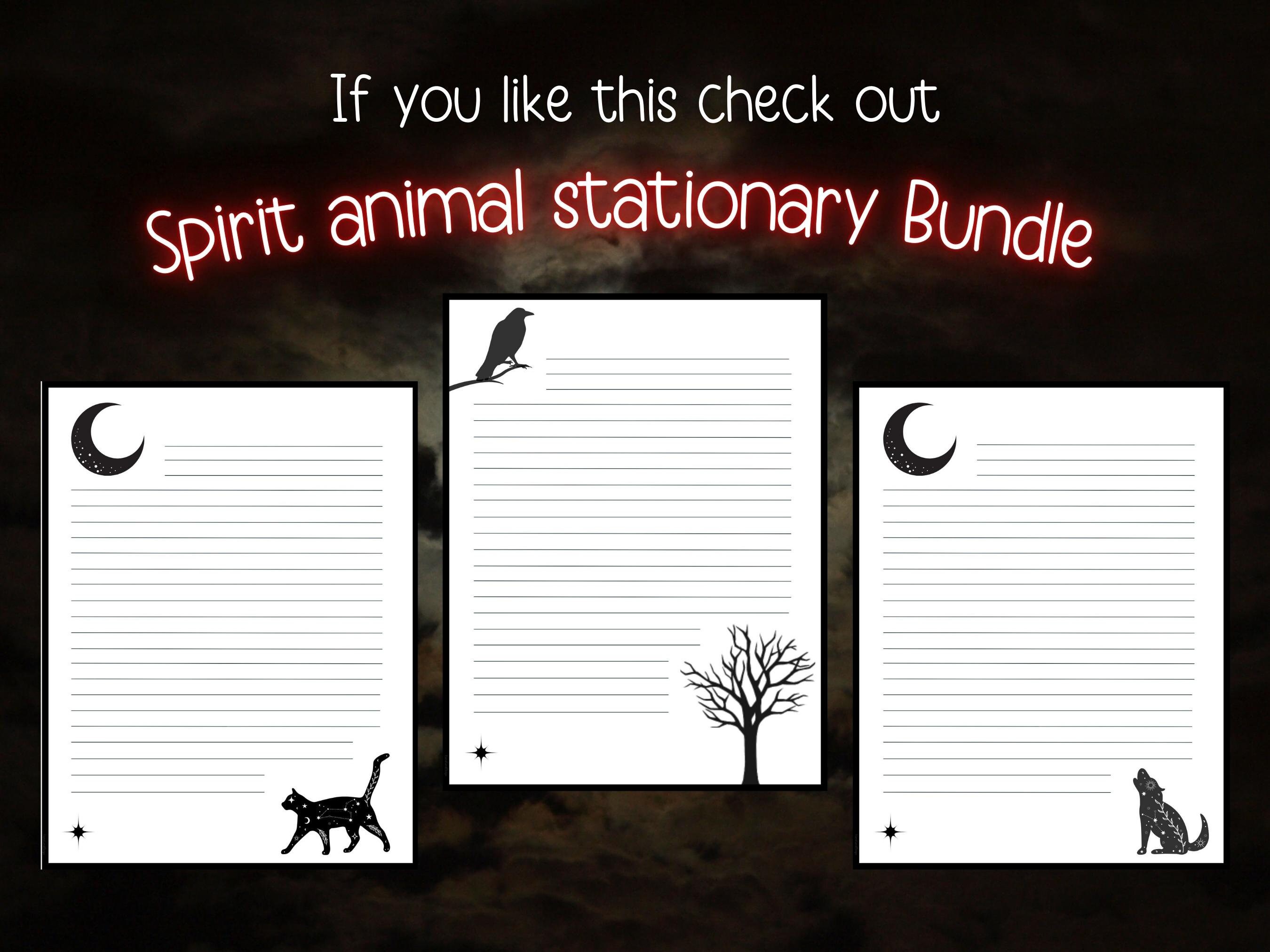 Witchy Stationary, Lined Sheet, Goth Printable Letter Paper, Writing ...