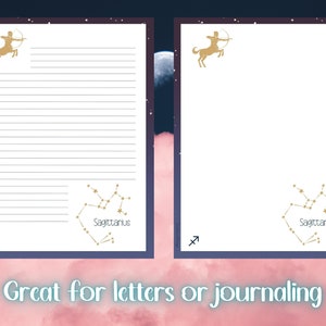 Zodiac Stationary Bundle, Sagittarius Zodiac Sign, Lined and Unlined ...
