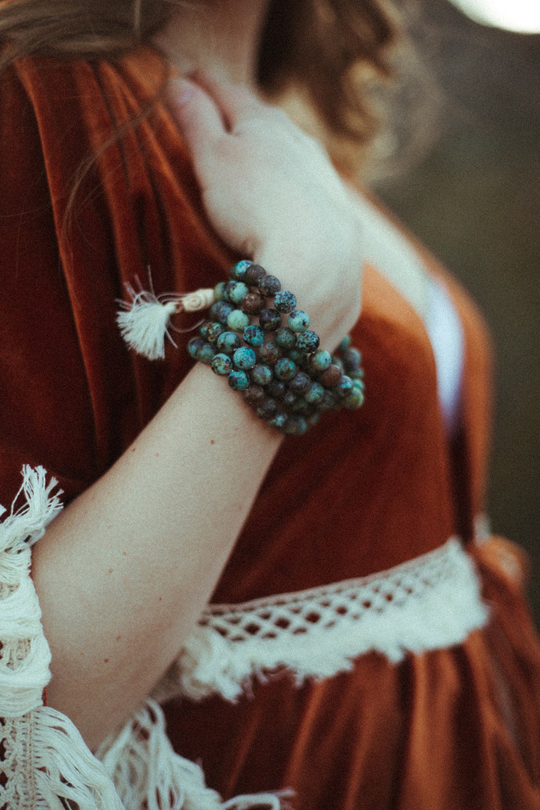 African Turquoise Mala: Atlantis Mala - Etsy