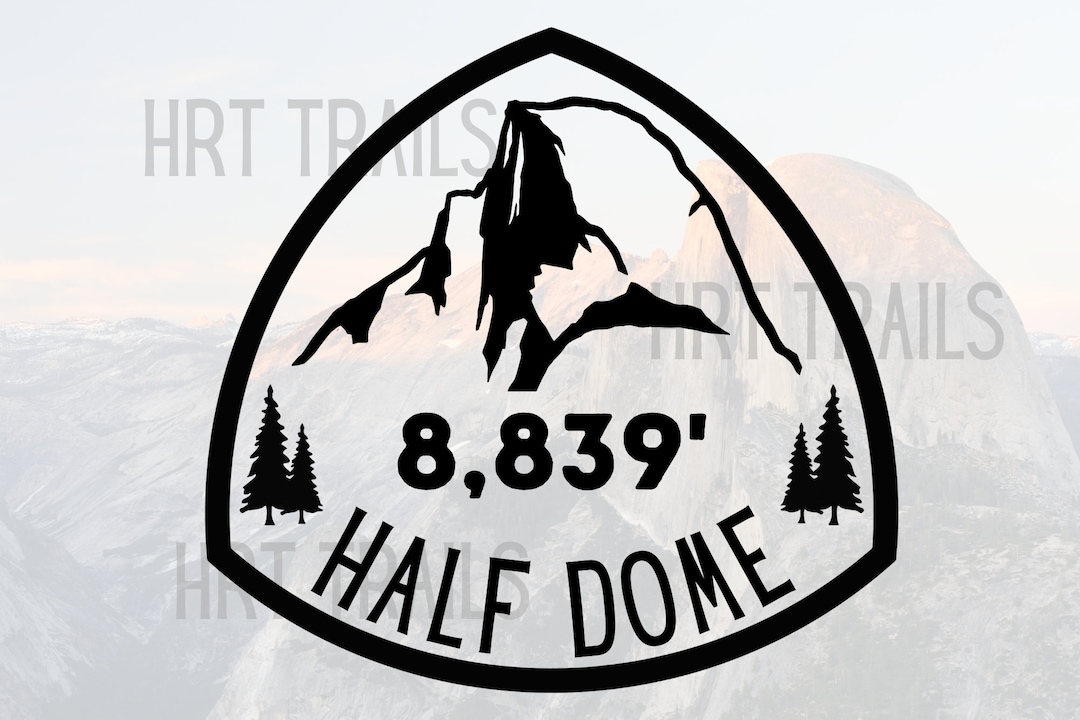 Half Dome Window Decal - Hiking - Backpacking - Etsy