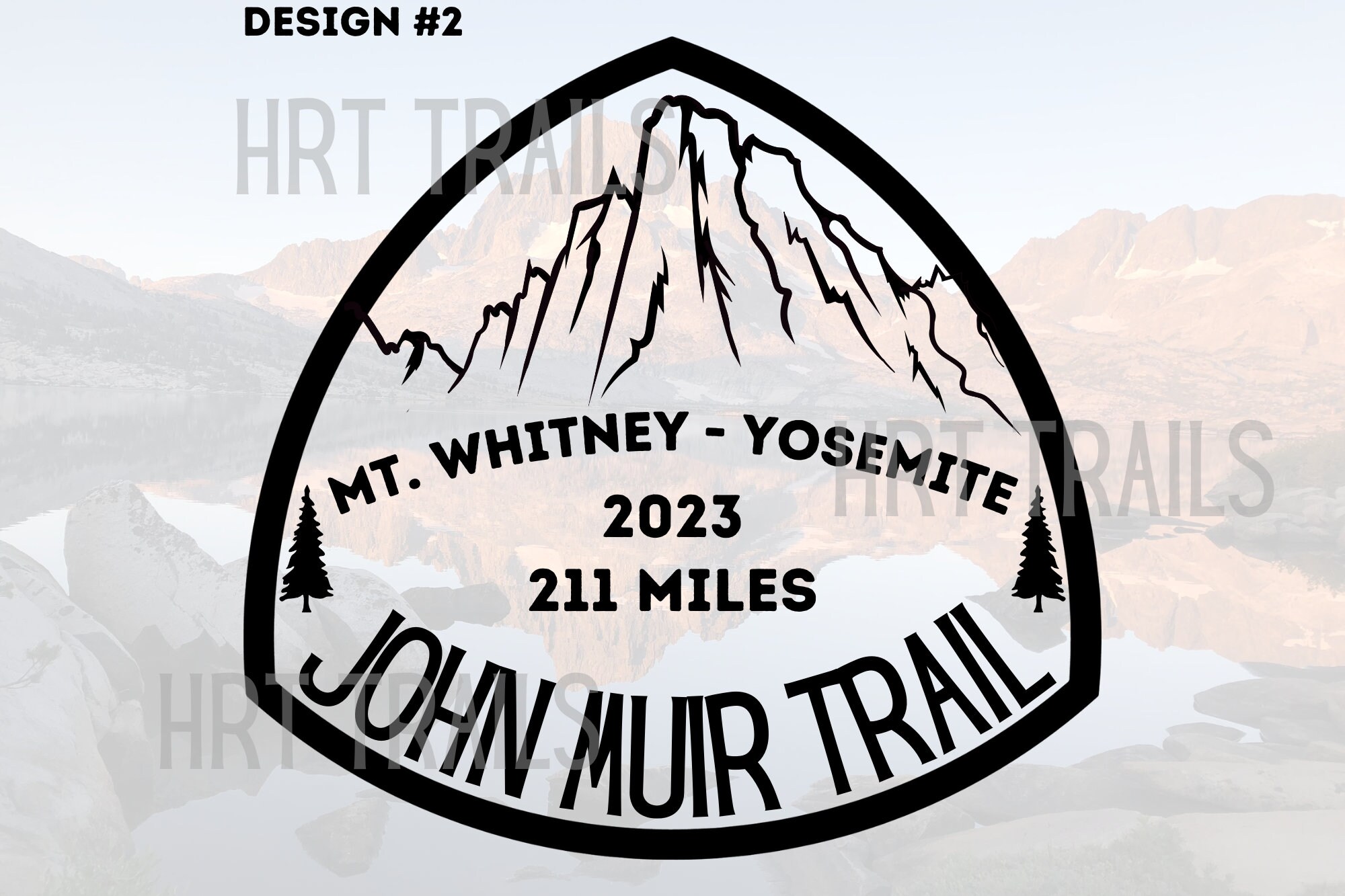 John Muir Trail JMT Window Decal Hiking Backpacking Sticker ...