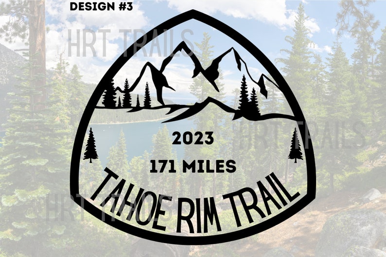 Tahoe Rim Trail TRT Window Decal Hiking Backpacking Customizable - Etsy