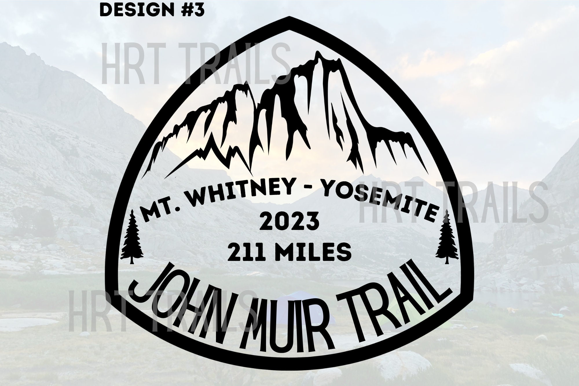 John Muir Trail JMT Window Decal Hiking Backpacking Sticker ...
