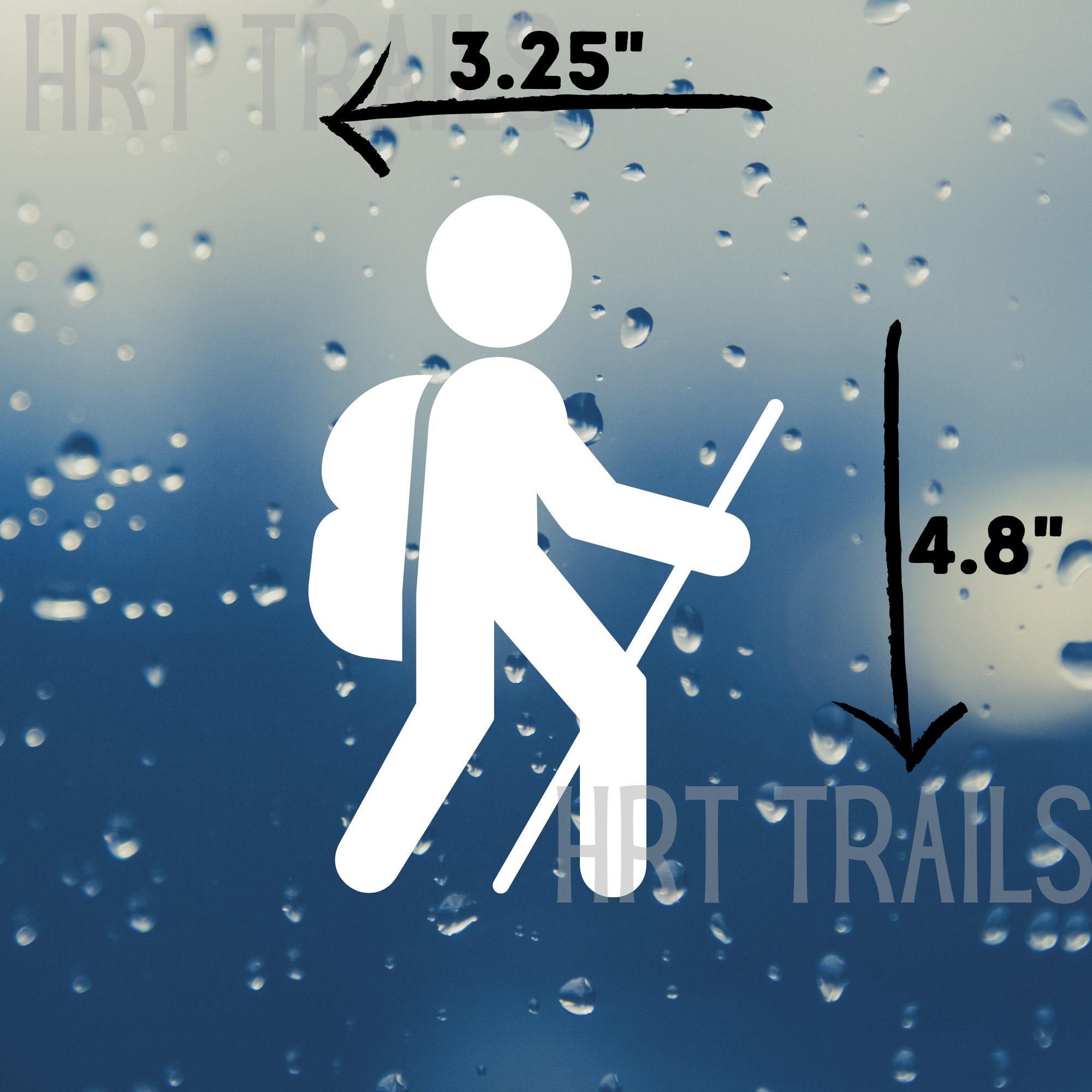 Hiker Decal- Window Decal - Hiking - Backpacking - Sticker - Etsy