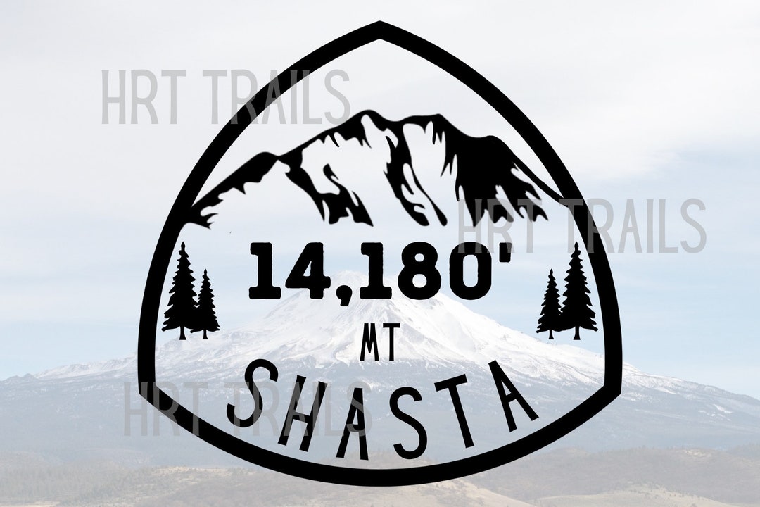 Mt. Shasta Window Decal - Hiking - Backpacking - Etsy