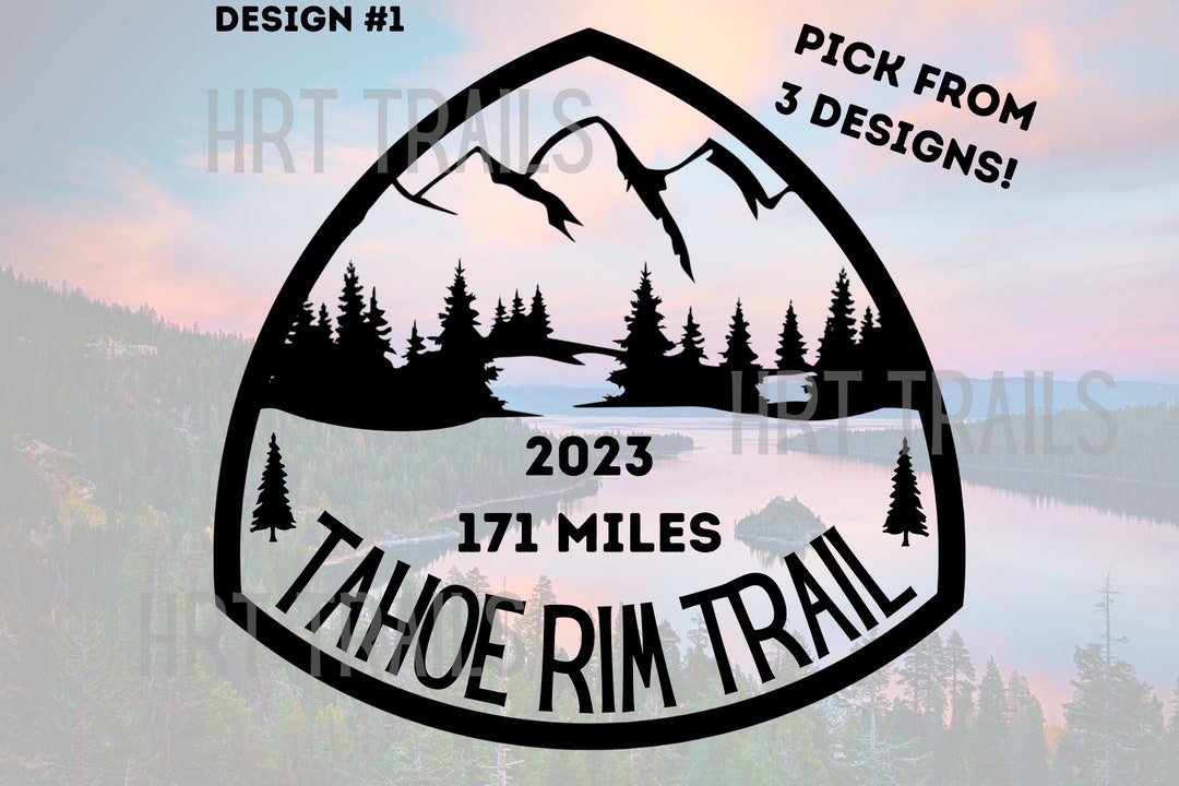 Tahoe Rim Trail - TRT - Window Decal Hiking Backpacking - Customizable ...