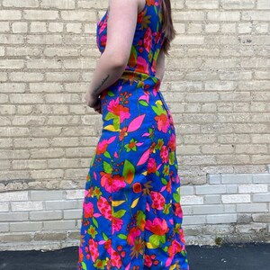 1970s Neon Maxi Dress - Etsy