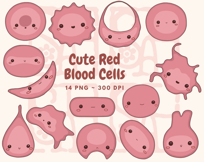 Cute Immunology Cells Clip Art Digital Download, Cute Biology Clip Art ...
