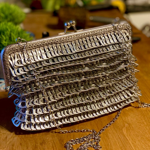 Soda Can Pop Top Bag Pop Tab Handmade Crochet Clutch Metal - Etsy