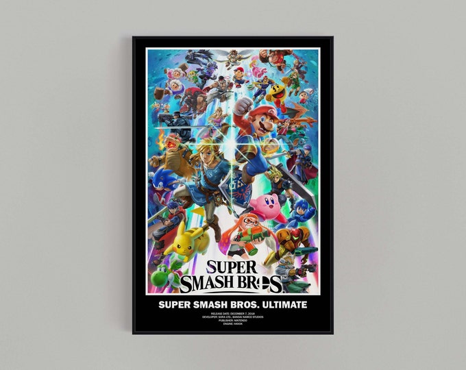 Super Smash Bros Ultimate Poster 12x18 Inches - Etsy