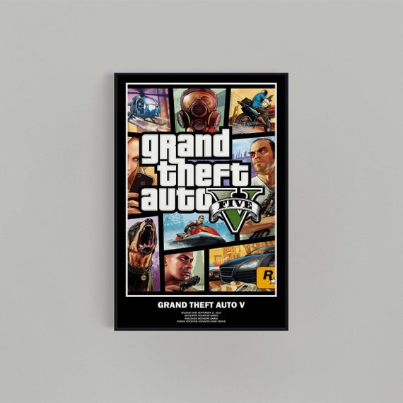 Grand Theft Auto 5 Poster GTA 5 GTAV 12x18 Inches - Etsy