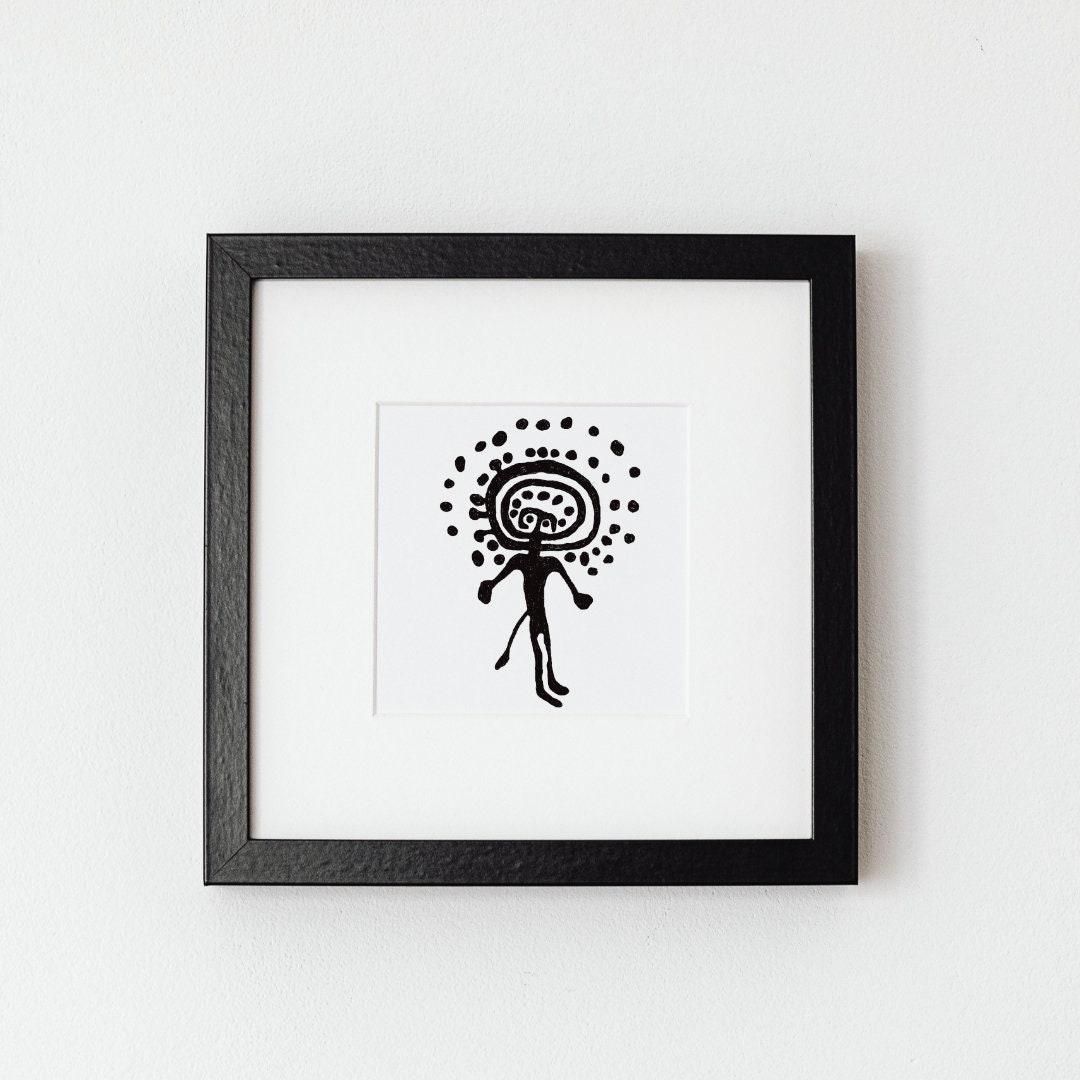 Cave Drawings Print, Ancient Age Poster, Square Print, Minimalist Wall ...