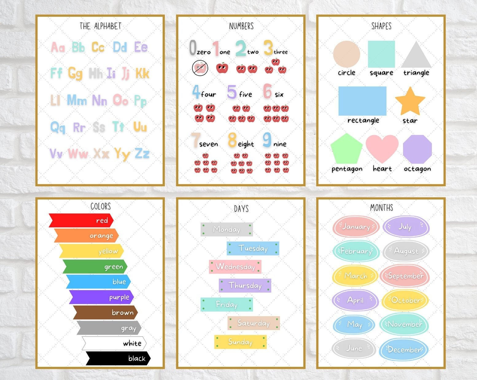 Kids Wall Art Educational Wall Art Classroom Printable | Etsy