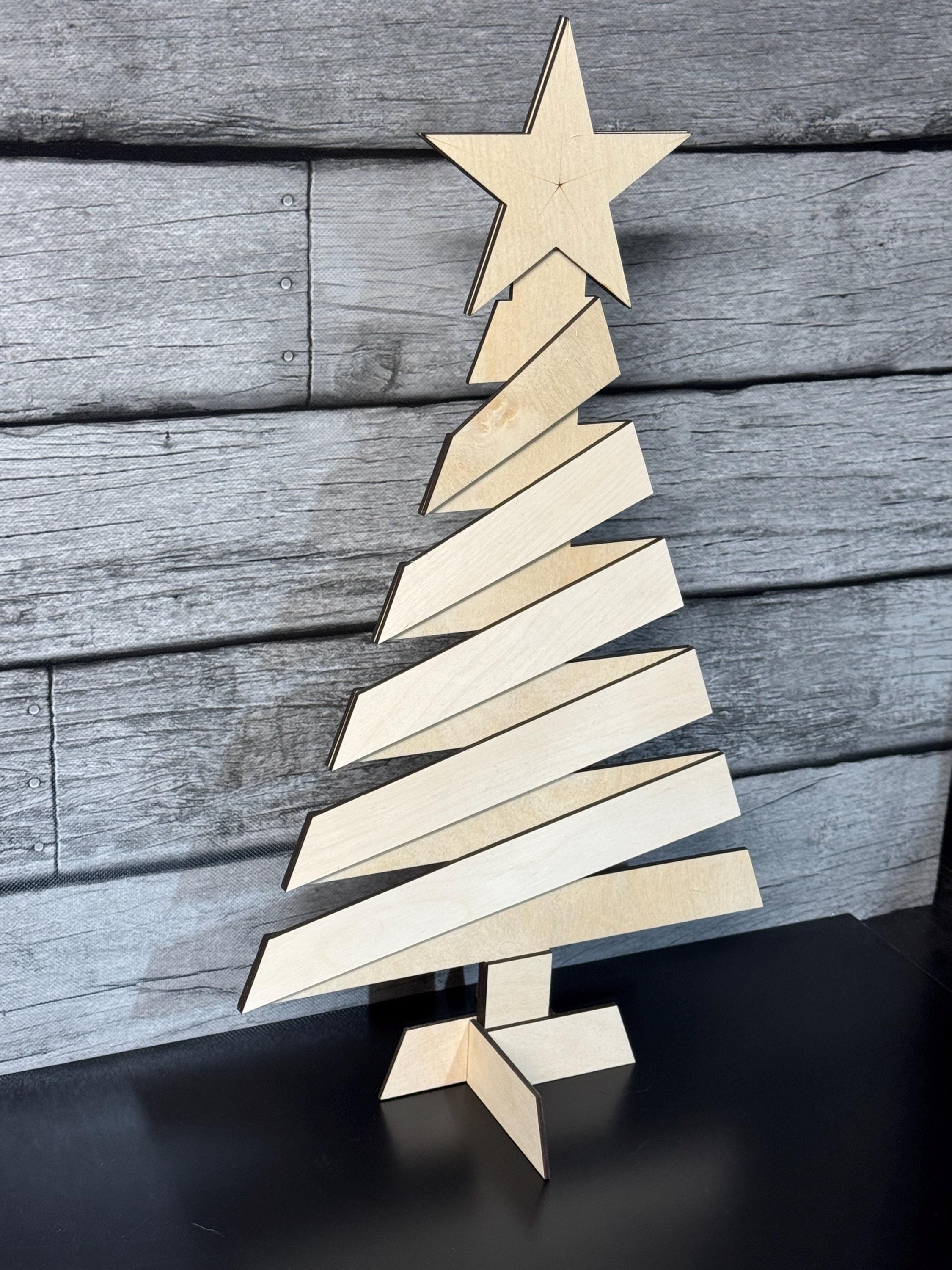 Laser Ribbon Wood Tree - Replica of Pallet Project, Svg, Pdf, Glowforge ...