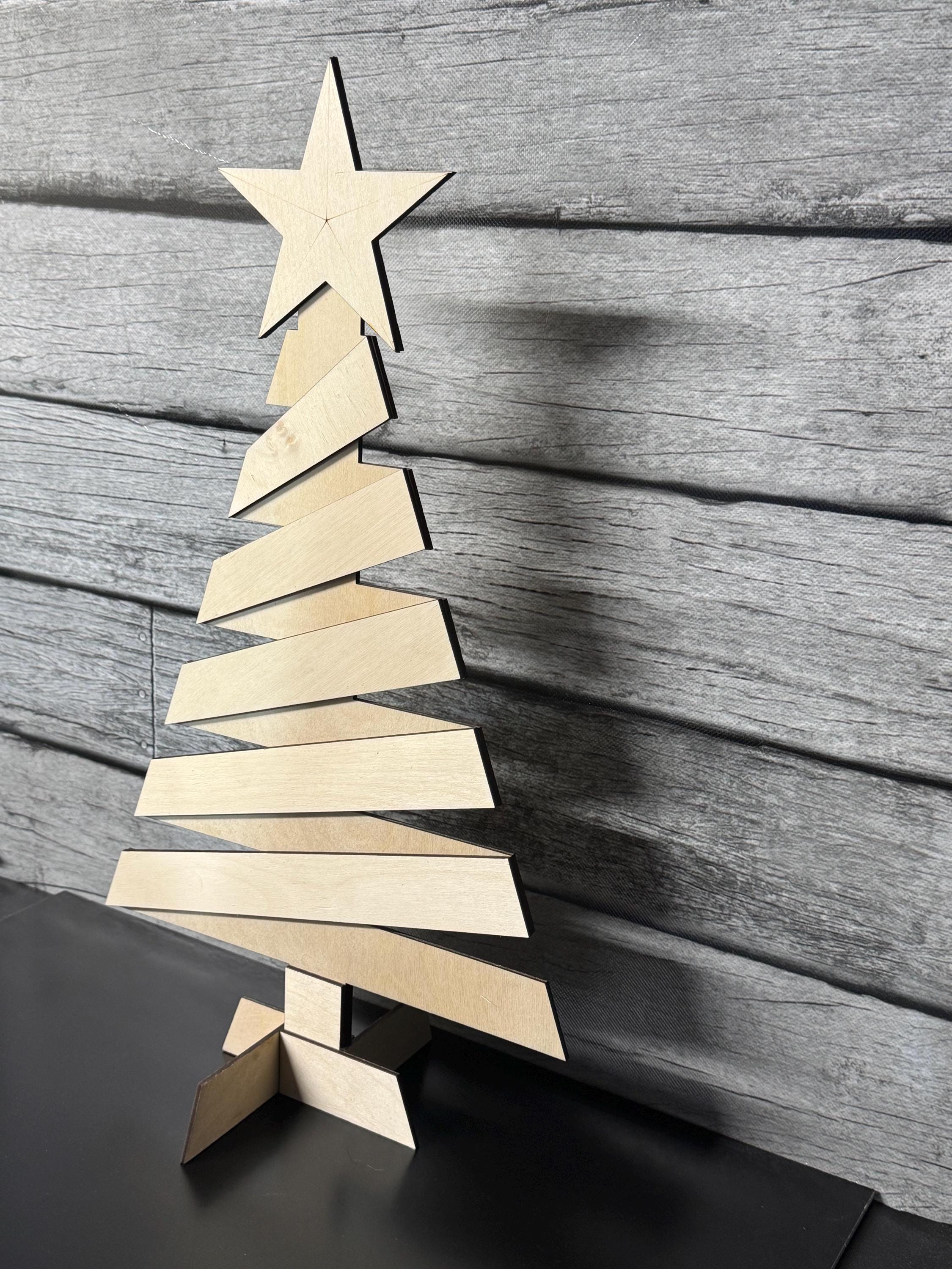 Laser Ribbon Wood Tree - Replica of Pallet Project, Svg, Pdf, Glowforge ...