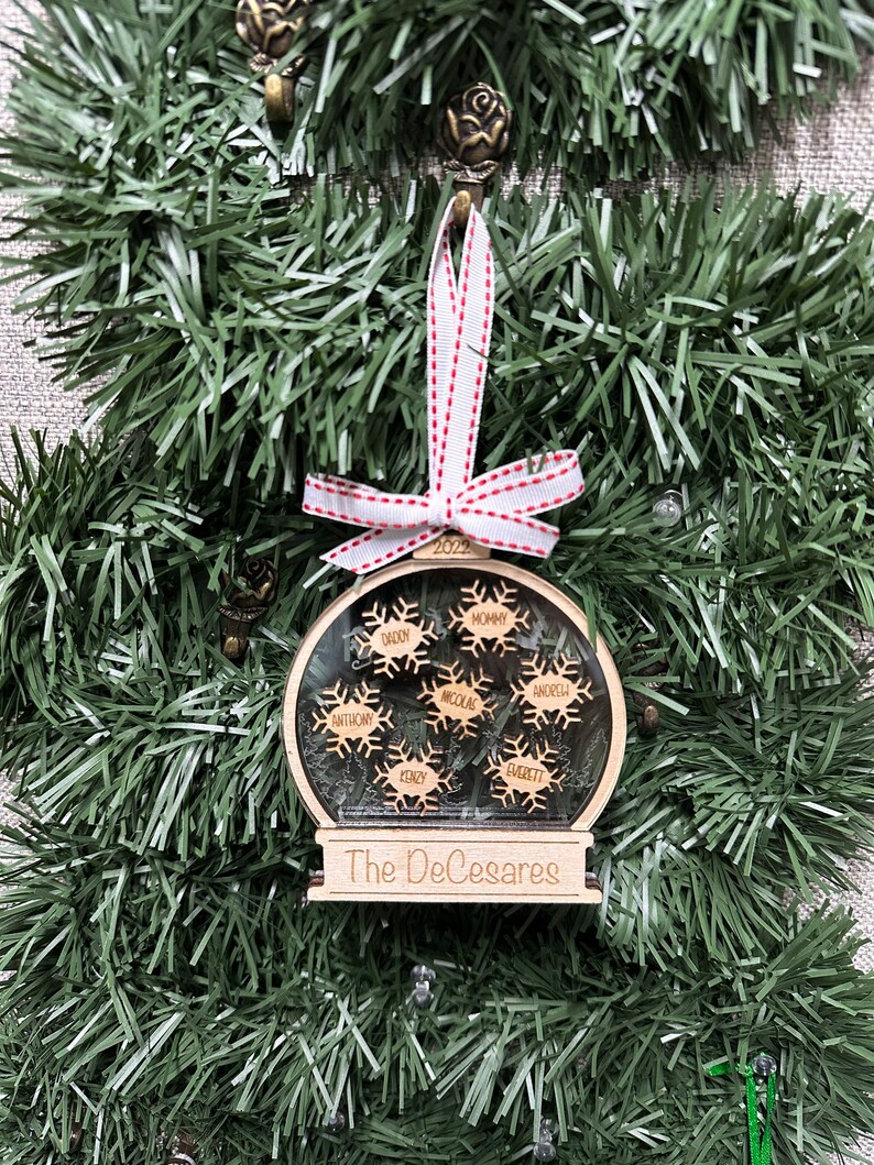 Laser | Snowflake Snowglobe Shaker Ornament SVG Laser Digital File ...