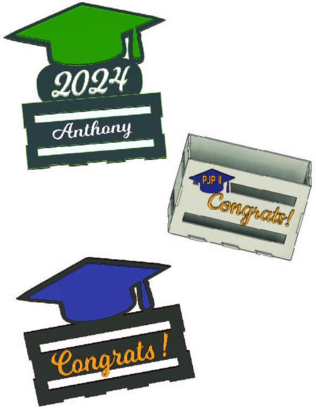 Laser| Personalized Senior Graduation Card / Gift Crates, Digital File ...