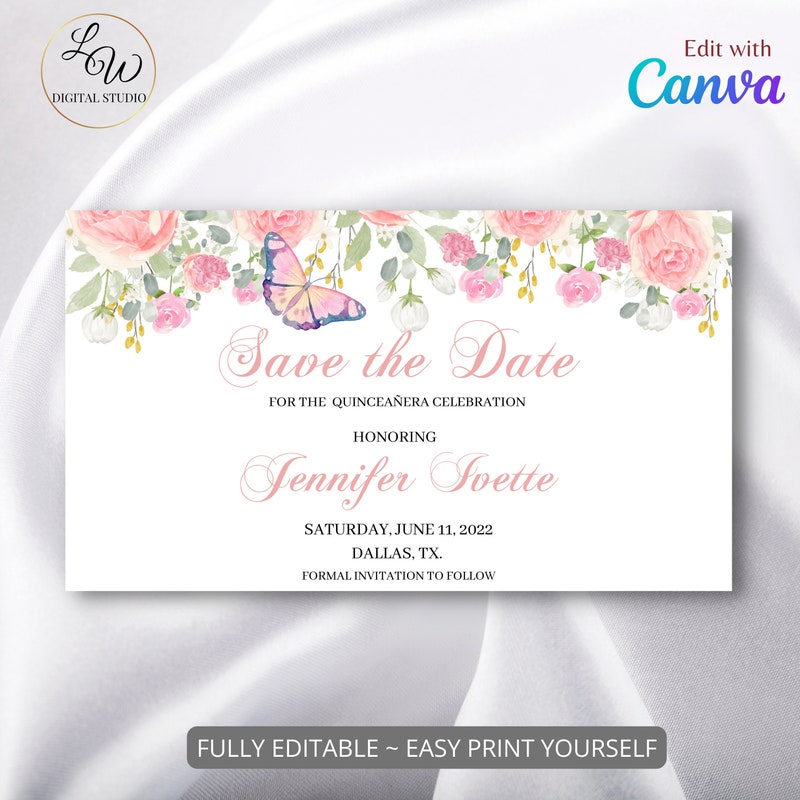 Quinceanera Save the Date - Etsy