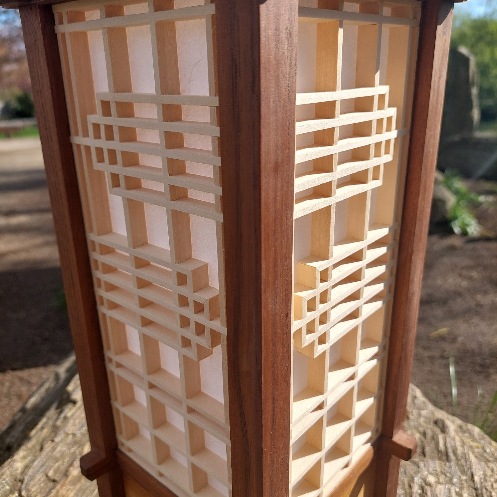 Japanese Wooden Lamp, Andon Style - Etsy
