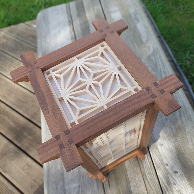 Japanese Wooden Lamp, Andon Style - Etsy