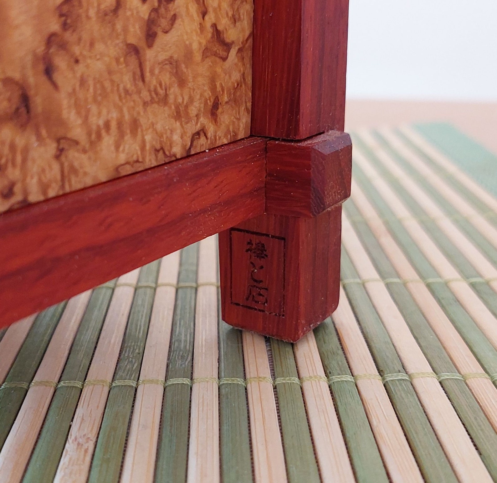 Wooden Lamp in Japanese Andon Type With Kumiko Panels - Etsy