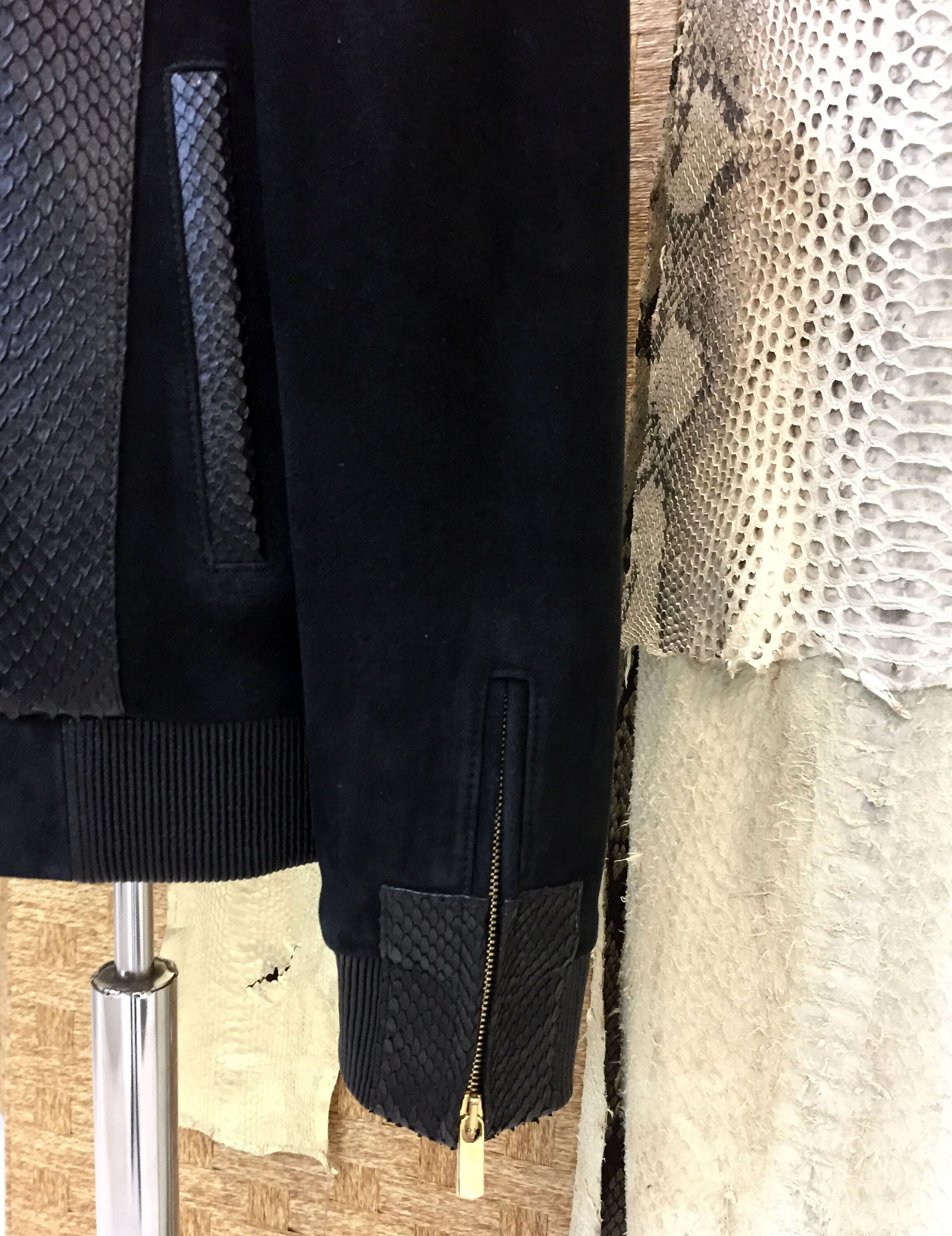 Men's Genuine Python Leather Snake Skin Black Premium Suede Jacket - Etsy