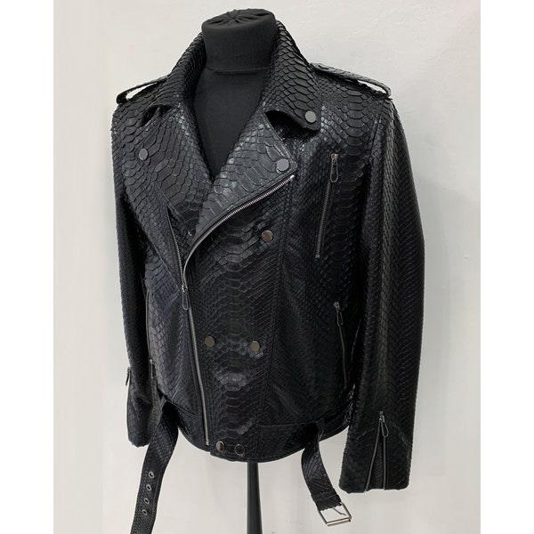 Snake Skin Biker Jackets Mens - Etsy