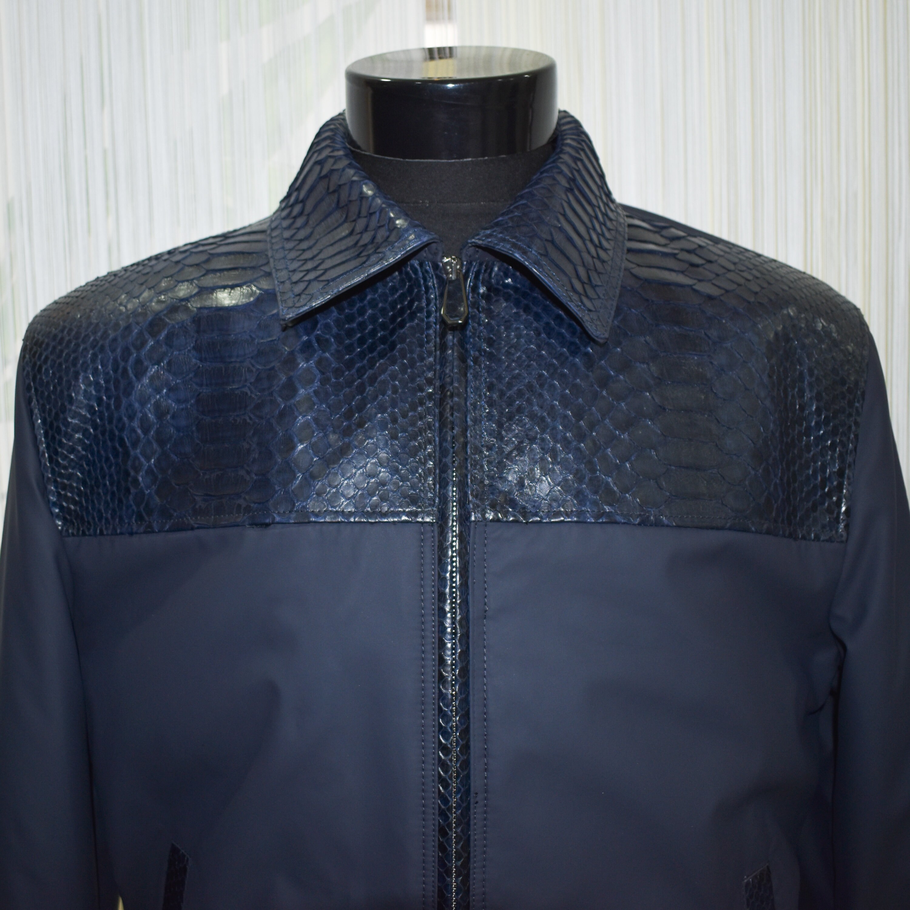 Men's Real Python Leather Trim Waterproof Fabric Luxury - Etsy