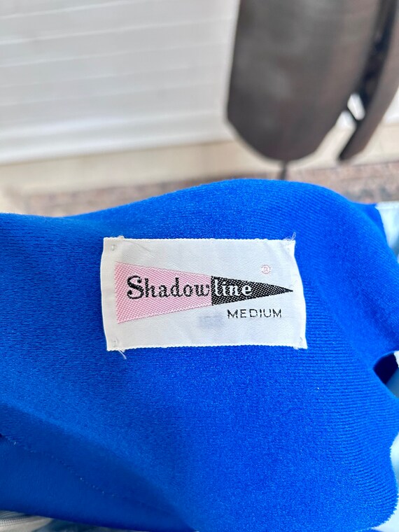 1960s Shadowline Half-Zip Blue Robe/ 60s Mod - Gem