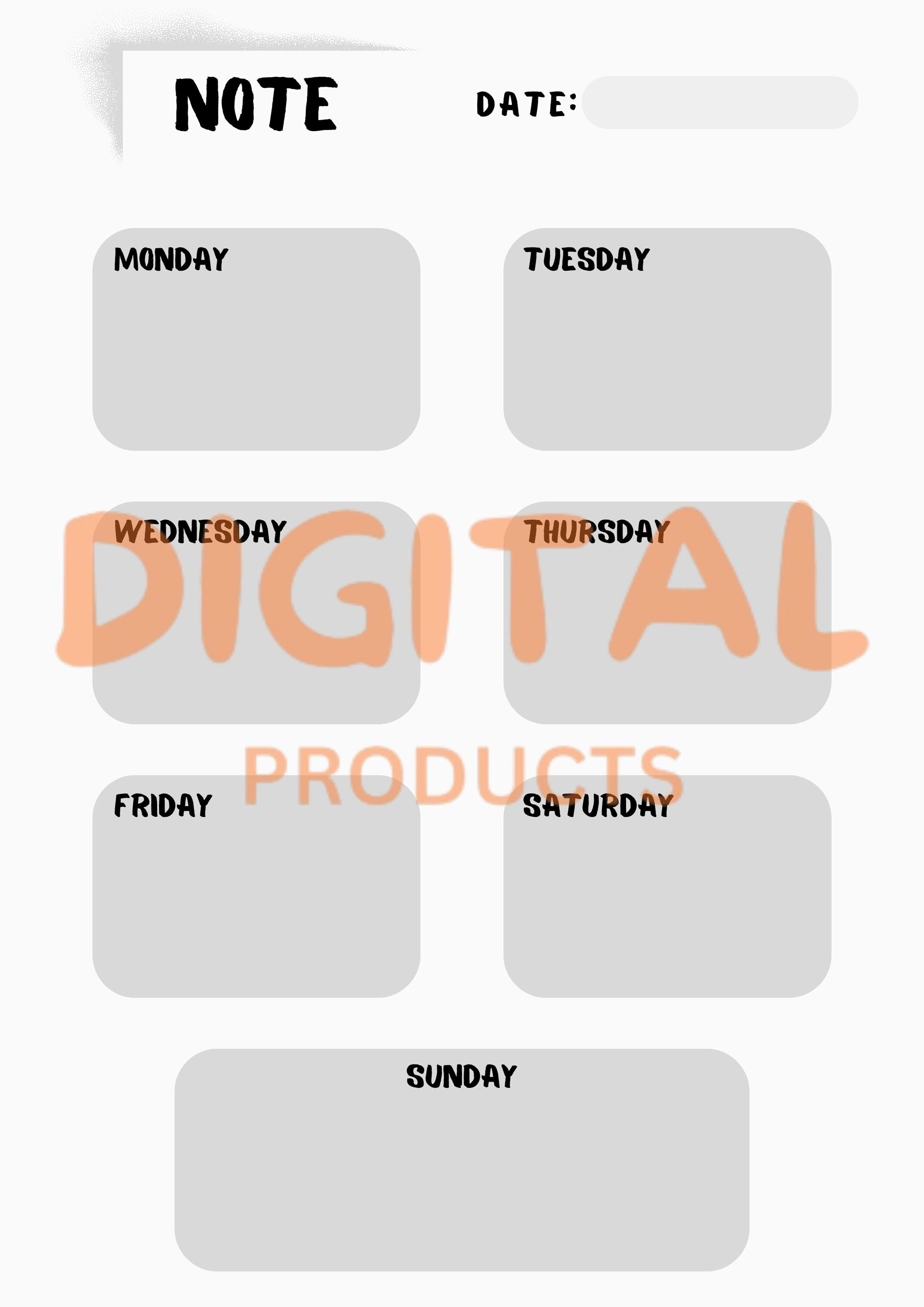 Printable Daily Tracker PDF Track Habits, Goals Productivity - Etsy