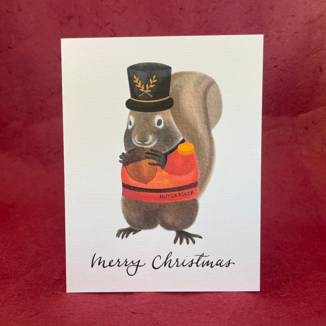 Nutty Nutcracker Christmas Card - Etsy UK