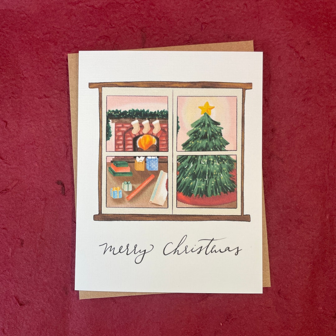 Cozy Christmas Card - Etsy