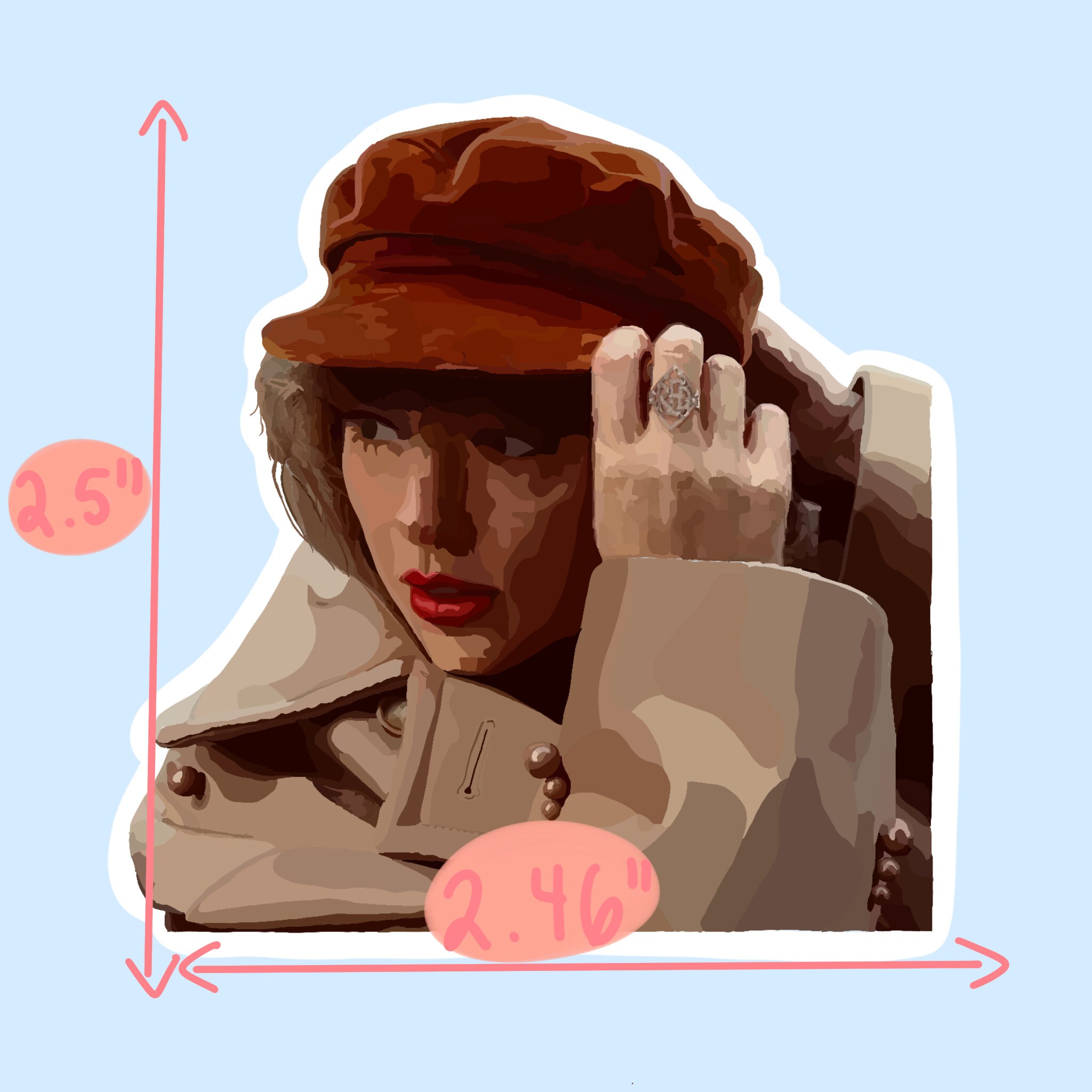 Red Taylor Swift Inspired Vinyl Sticker - Etsy