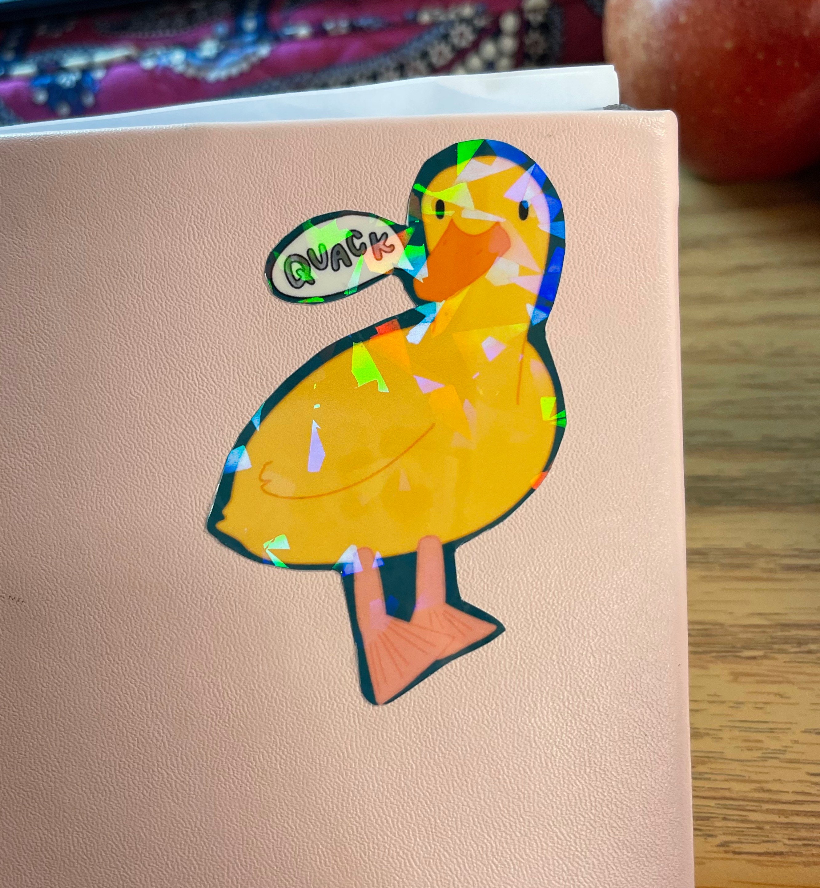 Quacky Duck Holographic Sticker Waterproof Sticker | Etsy