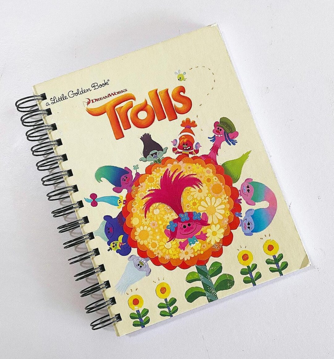Trolls – Up-cycled Little Golden Book – Diary, Journal, Notebook, Art ...