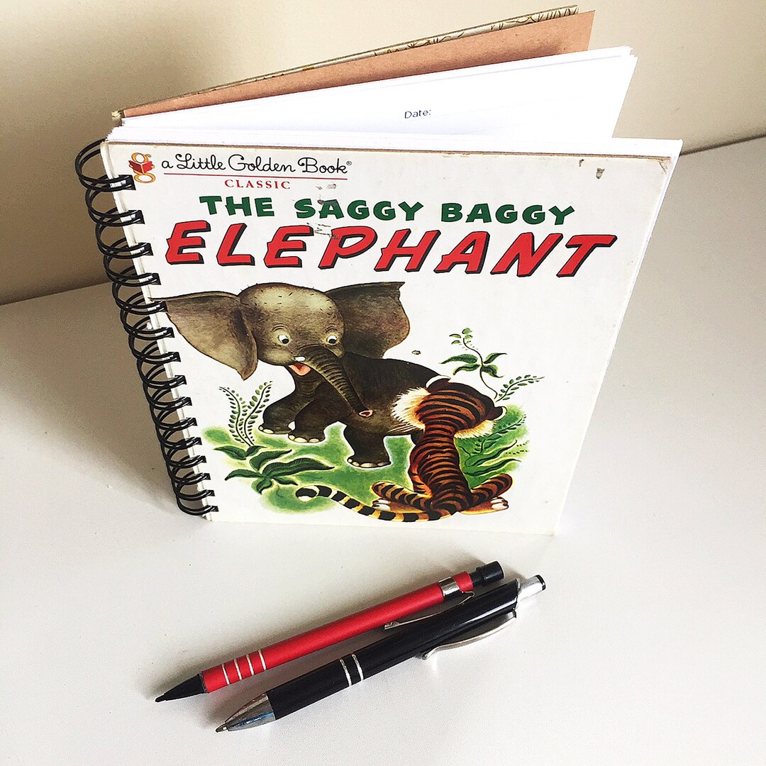 The Saggy Baggy Elephant – Up-cycled/recycled Little Golden Book ...