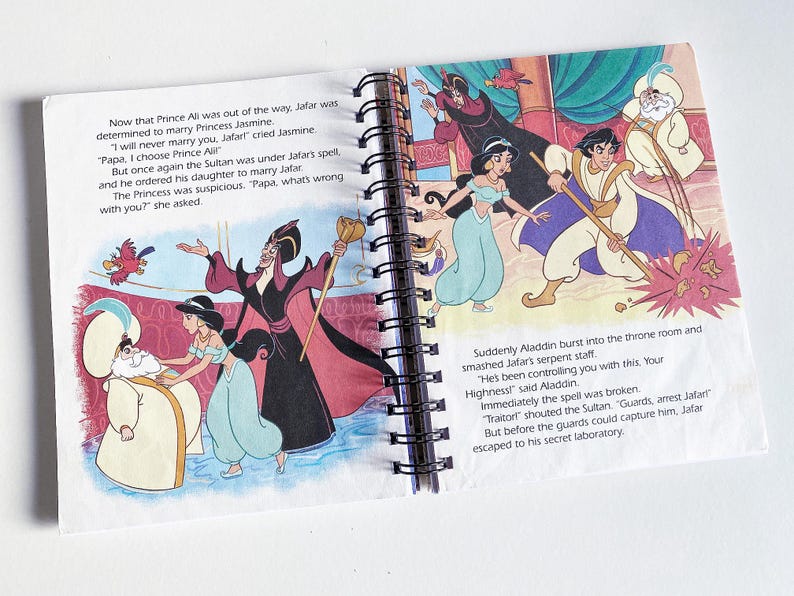 Disney's Aladdin – Up-cycled/recycled Little Golden Book – Diary ...