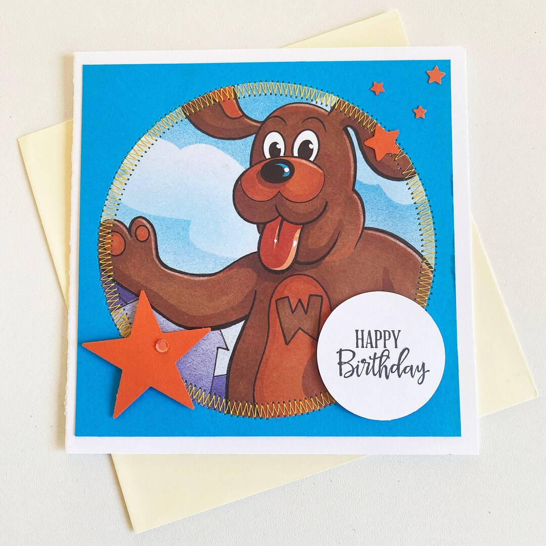 Wiggles Birthday Card Wags the Dog Little Golden Book - Etsy