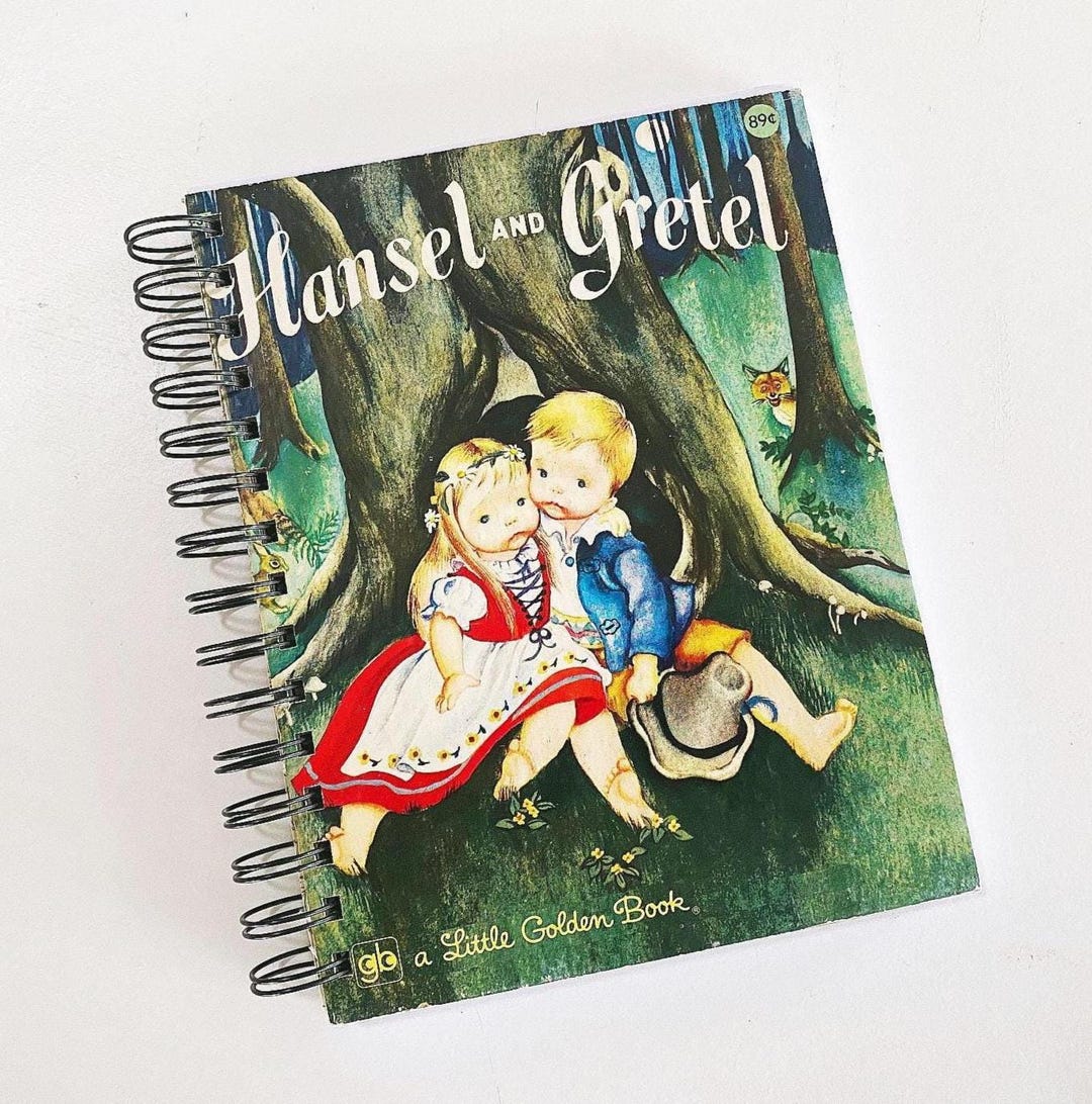 Hansel and Gretel – Up-cycled Little Golden Book – Diary, Journal ...