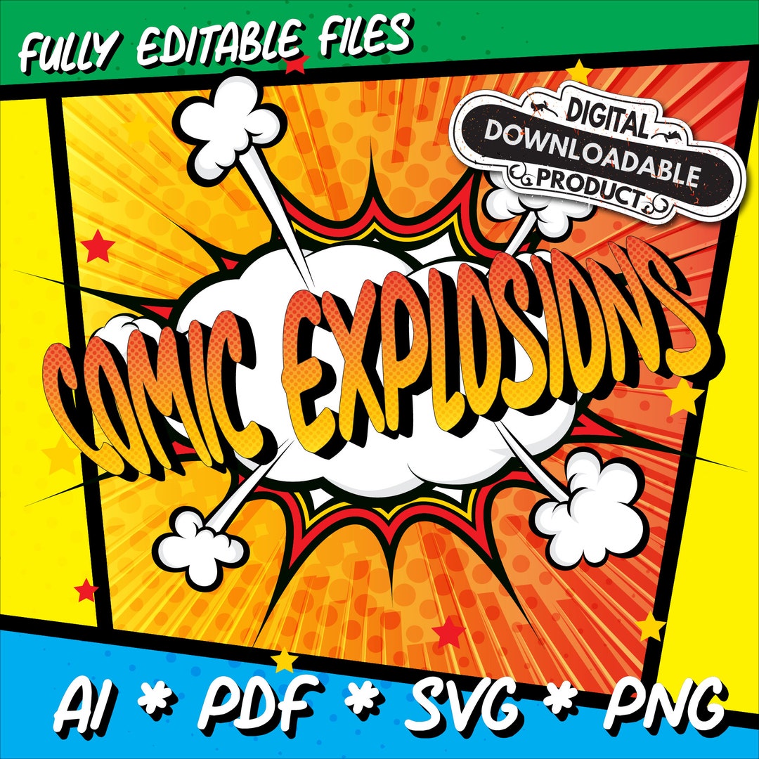 Comic Explosions, Comic Book, Superhero Explosions, Comic Speech ...