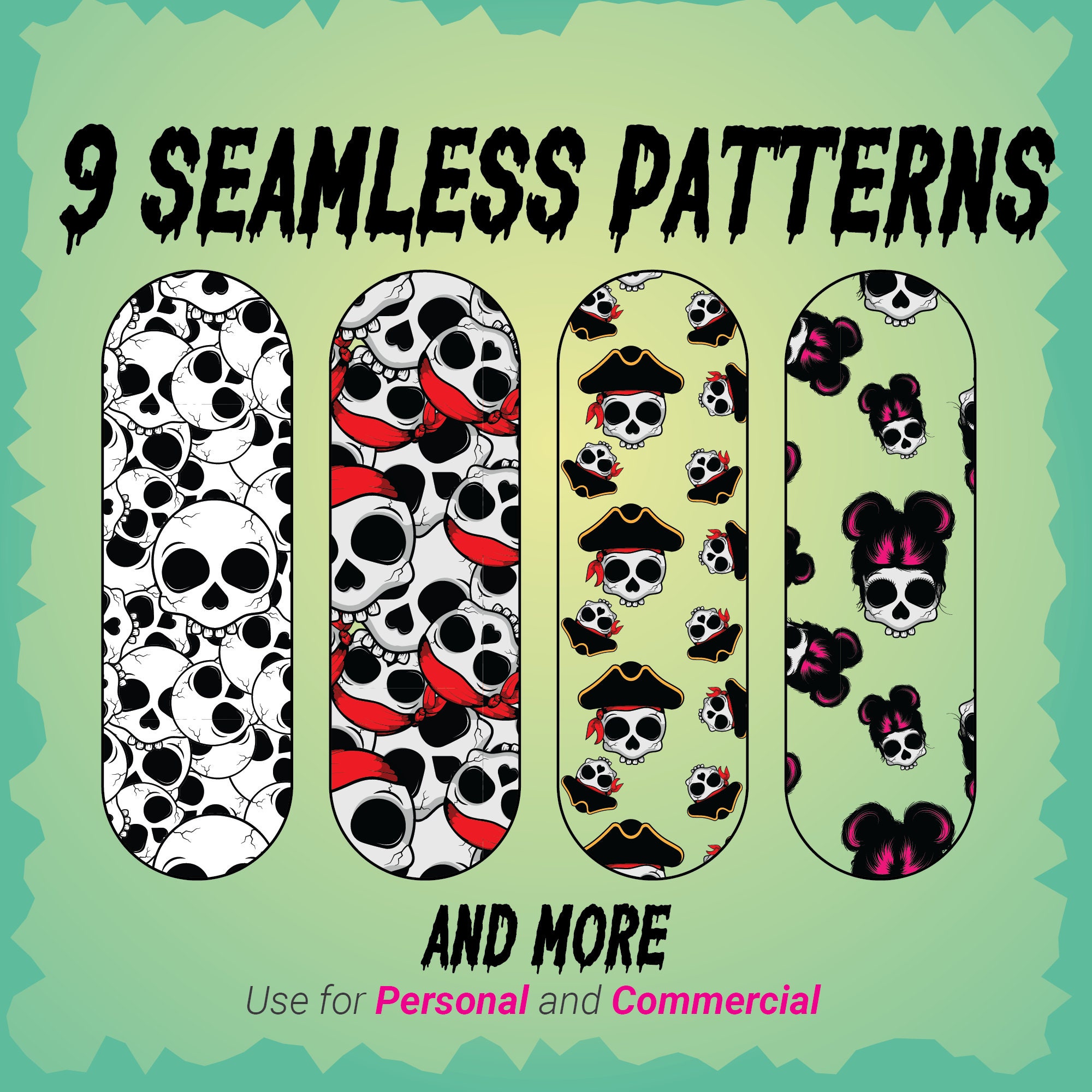 Cute Skull SVG Bundle Cute Girl Skull Pirate Skull SVG Halloween Skull ...