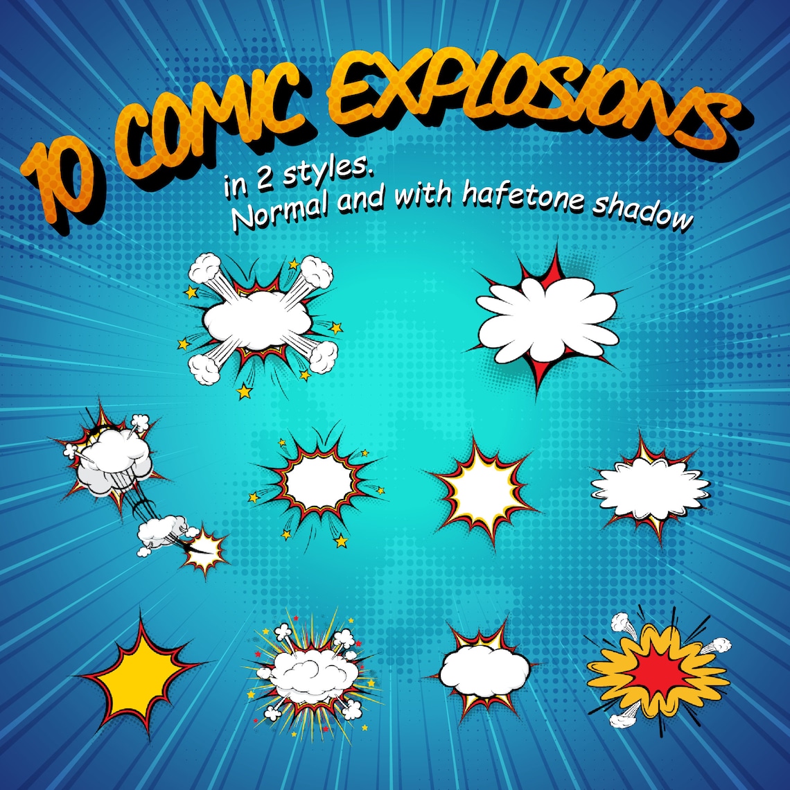 Comic Explosions, Comic Book, Superhero Explosions, Comic Speech ...