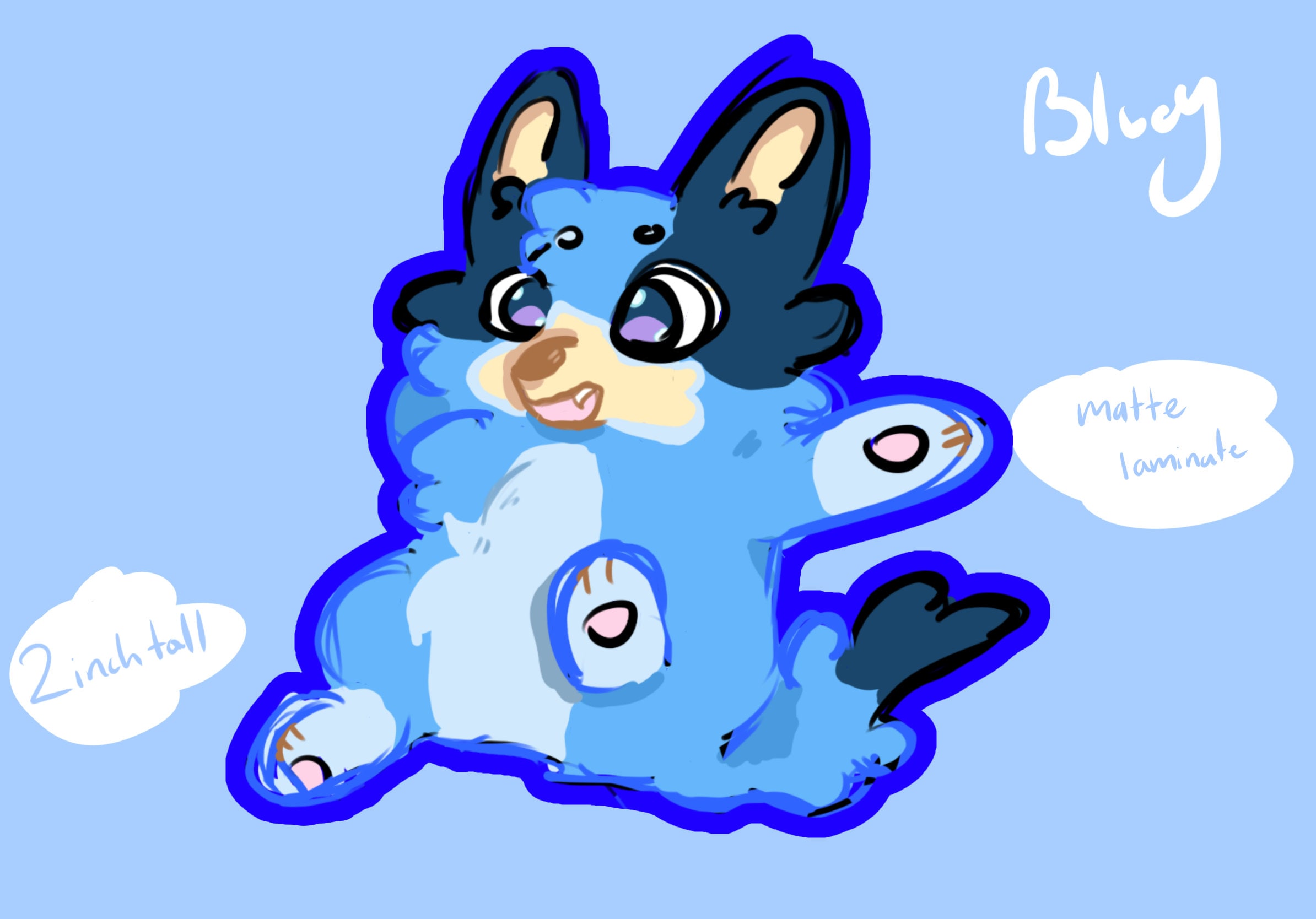 Cute Bluey Sticker! - Etsy