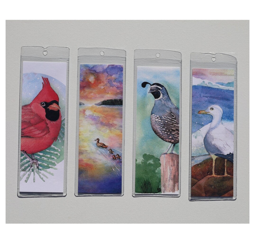 Bird Bookmarks | Red Cardinal, Ducks, Quail, Seagull | Single or Set ...