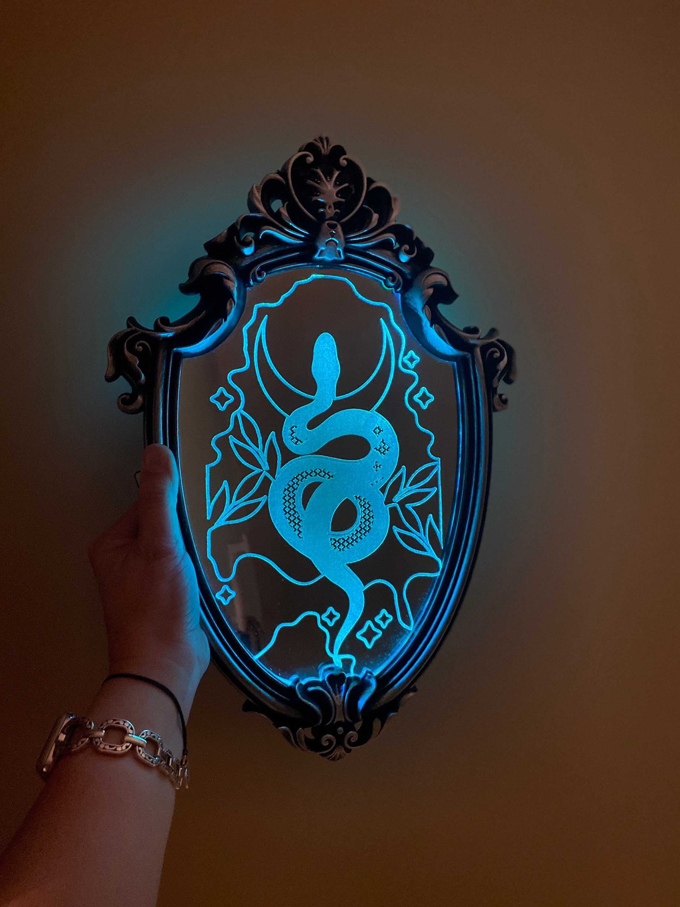 LED Lighted Mirror With Custom Designs - Etsy