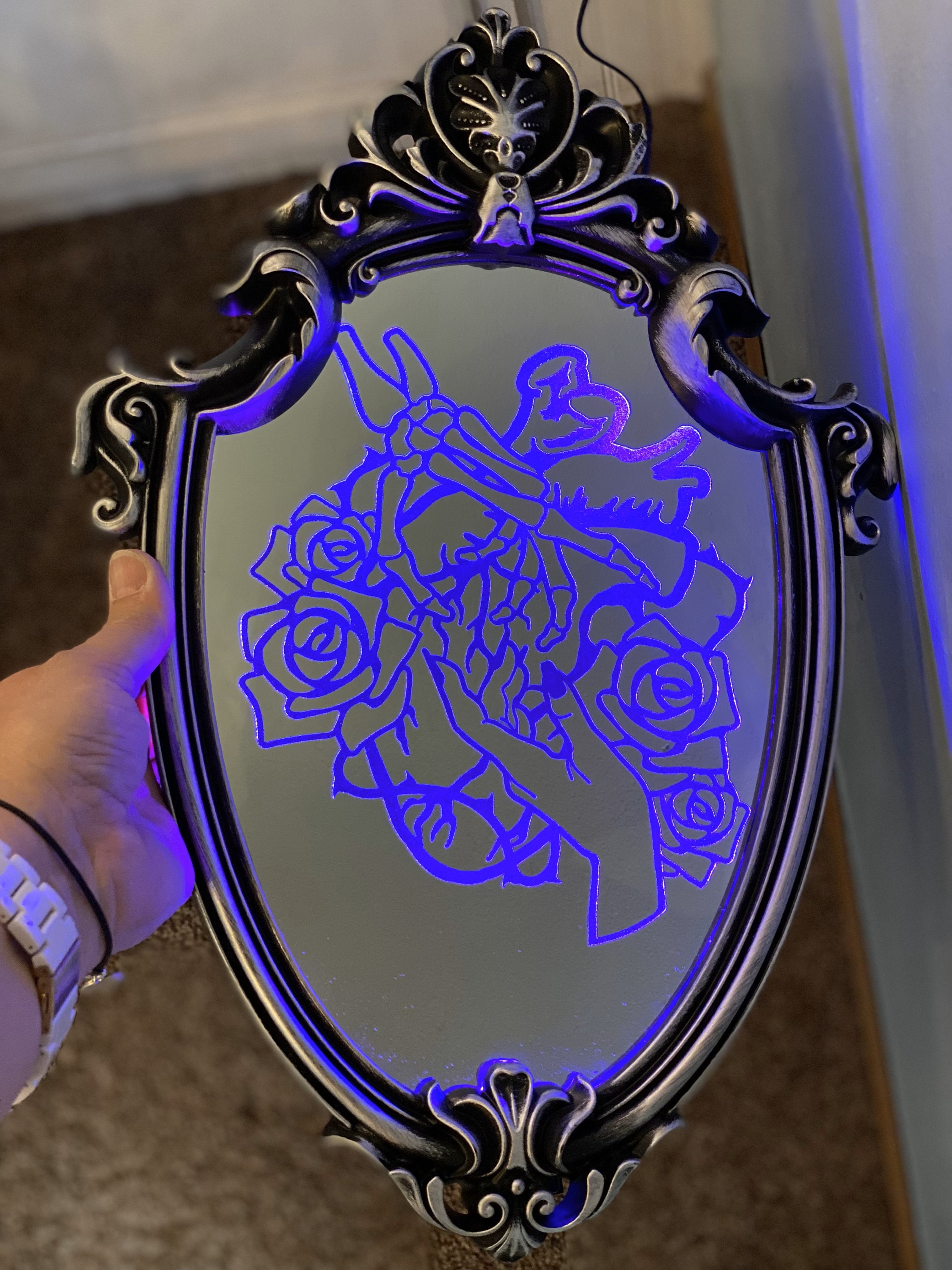 LED Lighted Mirror With Custom Designs - Etsy